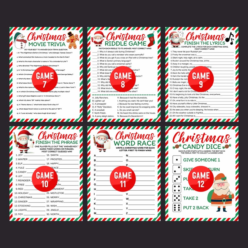 Christmas Game Bundle | Christmas Family Friendly Games | Christmas ...