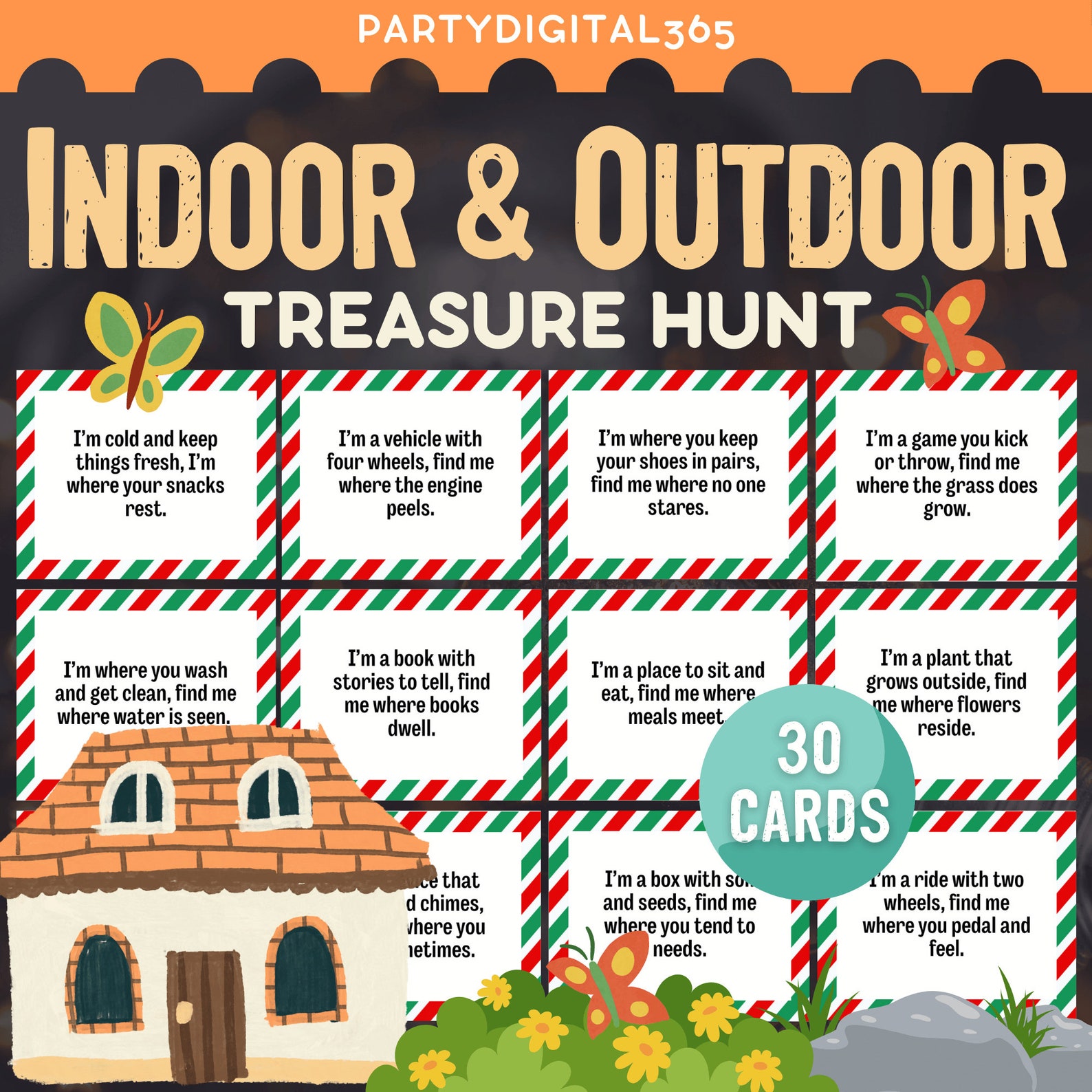 Indoor & Outdoor Treasure Hunt | Outdoor Scavenger | Teen Treasure Hunt ...