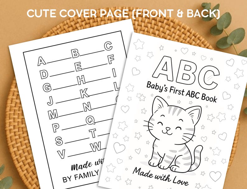 Baby’s First ABC Coloring Book | ABC Book Baby Shower Coloring | Baby ...
