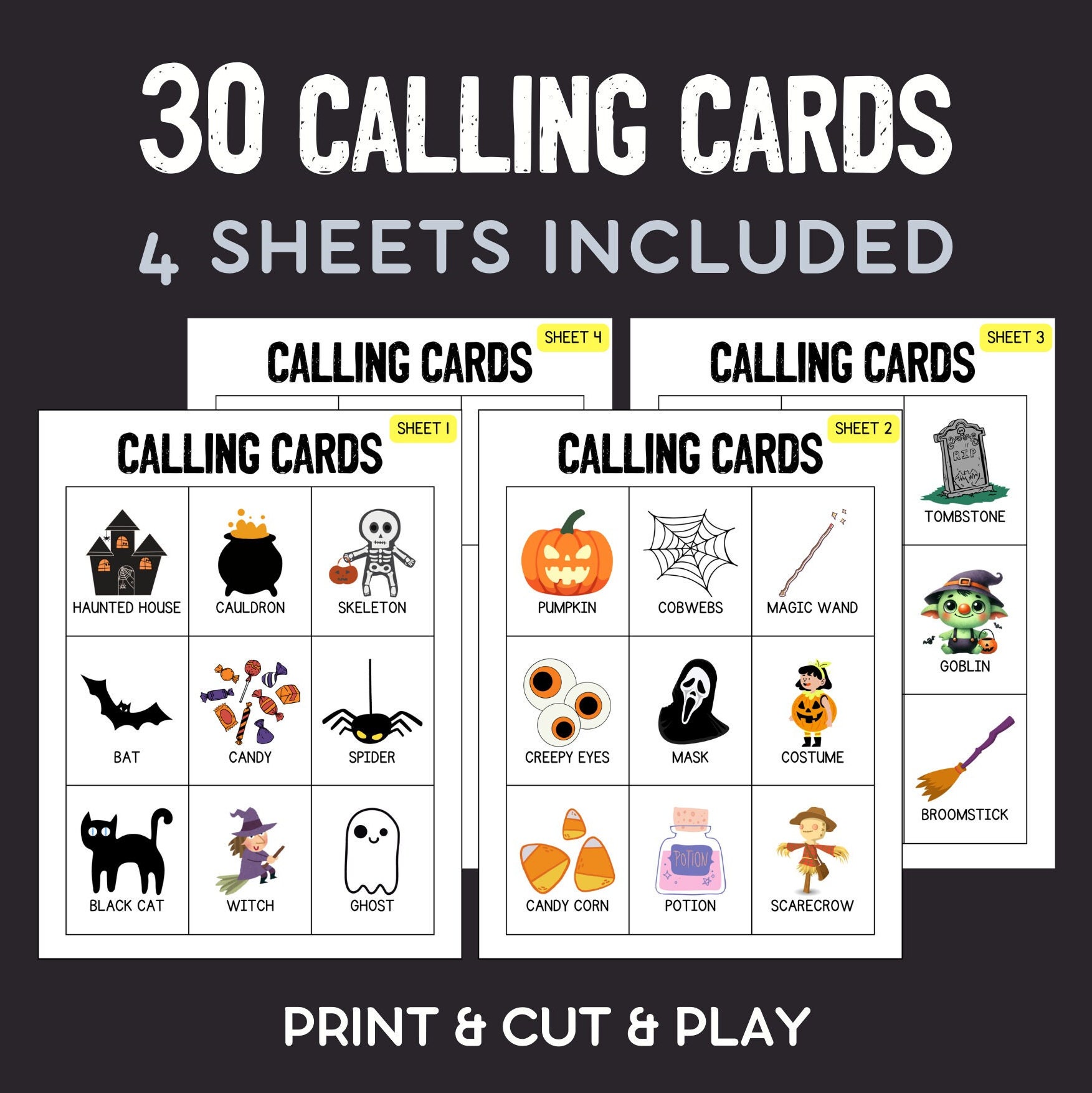 Halloween Bingo | Family Friendly Kids Halloween Bingo Game | Cute ...