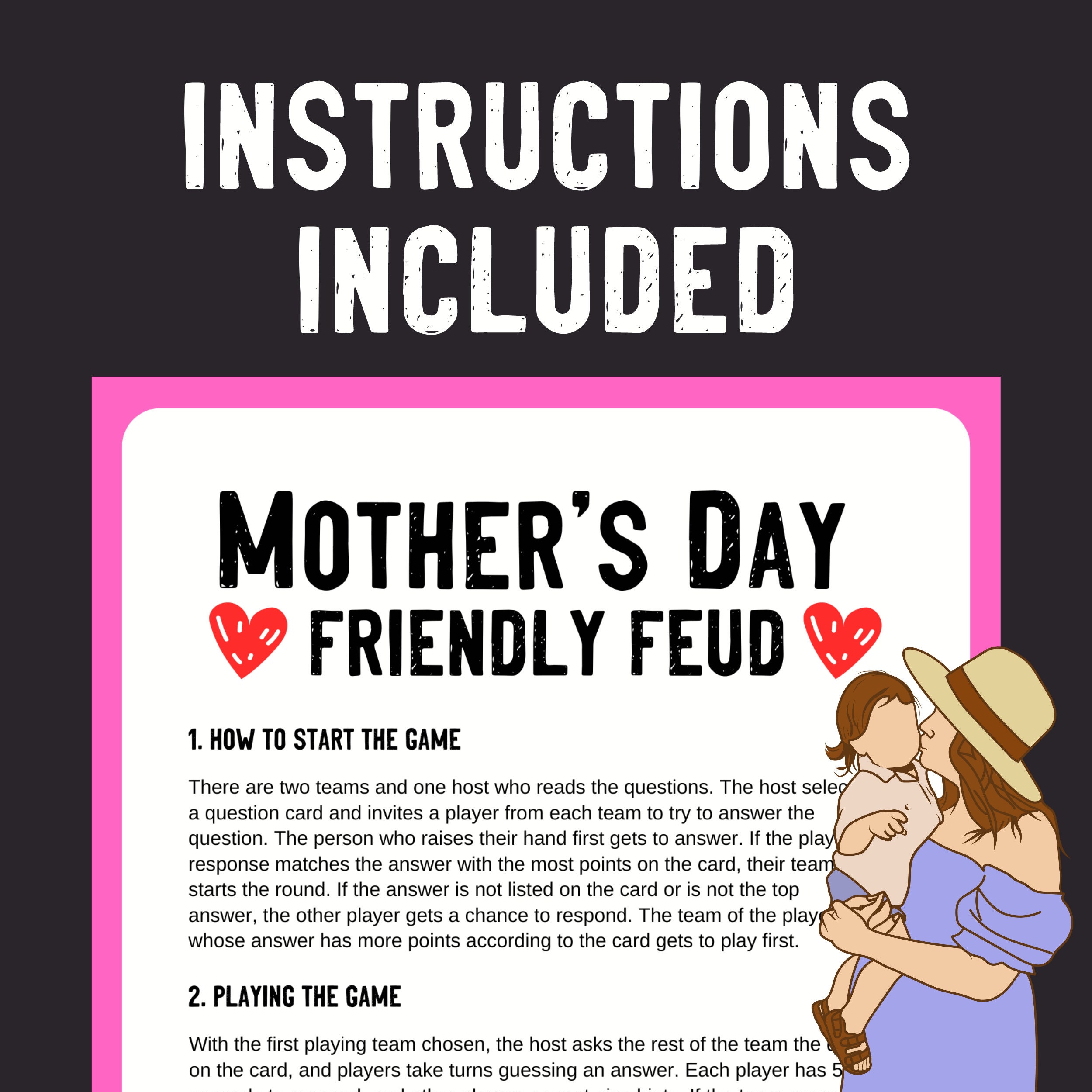 Mother's Day Family Friendly Feud Game | Funny Mom Friendly Feud Game ...