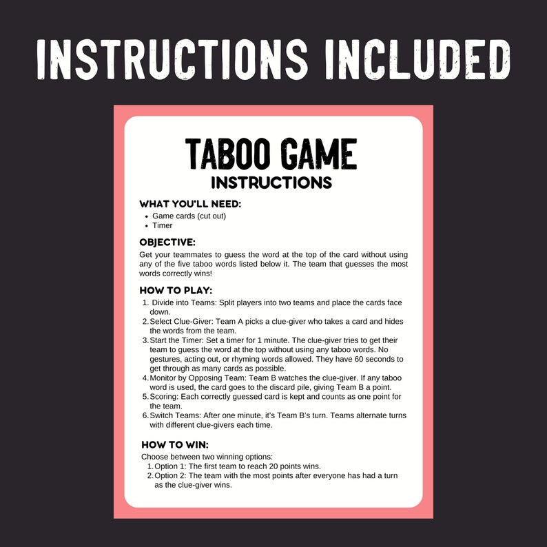 LDS Taboo Game: Book of Mormon Family Activity (printable) - Etsy