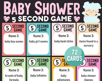 Baby Shower 5-second Game Baby-edition 5 Second Game Printable Baby ...