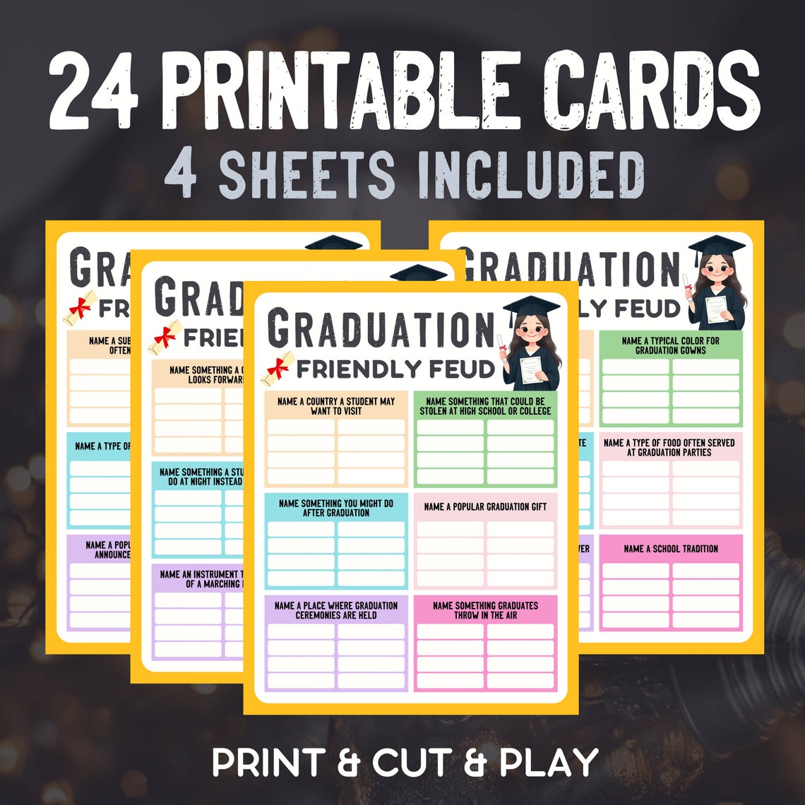Graduation Friendly Feud Game: Printable Party Trivia (PDF) - Etsy