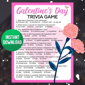 Galentines Day Trivia Game | Printable Galentines Day Party Game ...