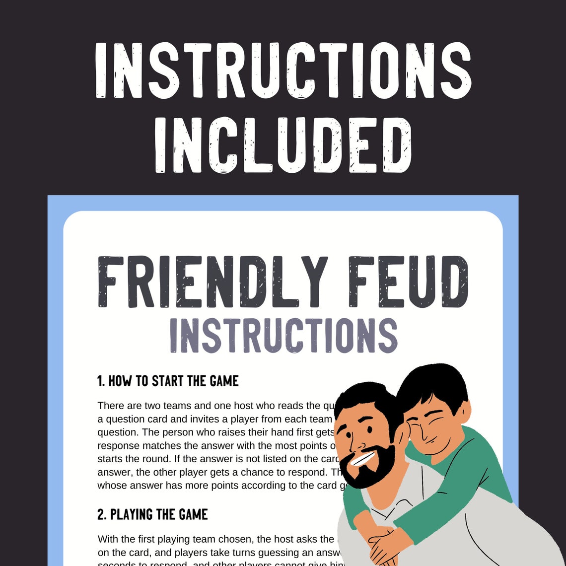 Father's Day Friendly Feud Game: Family Party (PDF) - Etsy