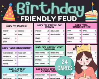 Birthday Friendly Feud Game Birthday Feud Birthday Party Game Birthday ...