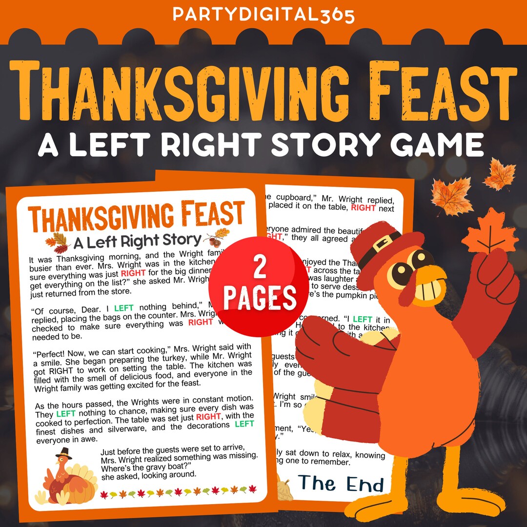 Thanksgiving Feast Left Right Game | Funny Thanksgiving Left Right ...