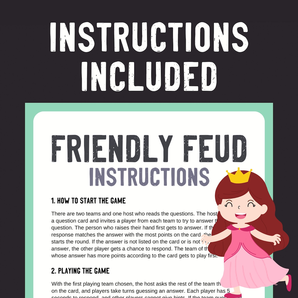 Kid Edition Family Feud Game | Printable Kid-friendly Feud Game ...