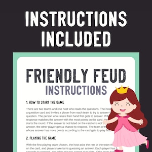 Kid Edition Family Feud Game | Printable Kid-friendly Feud Game ...