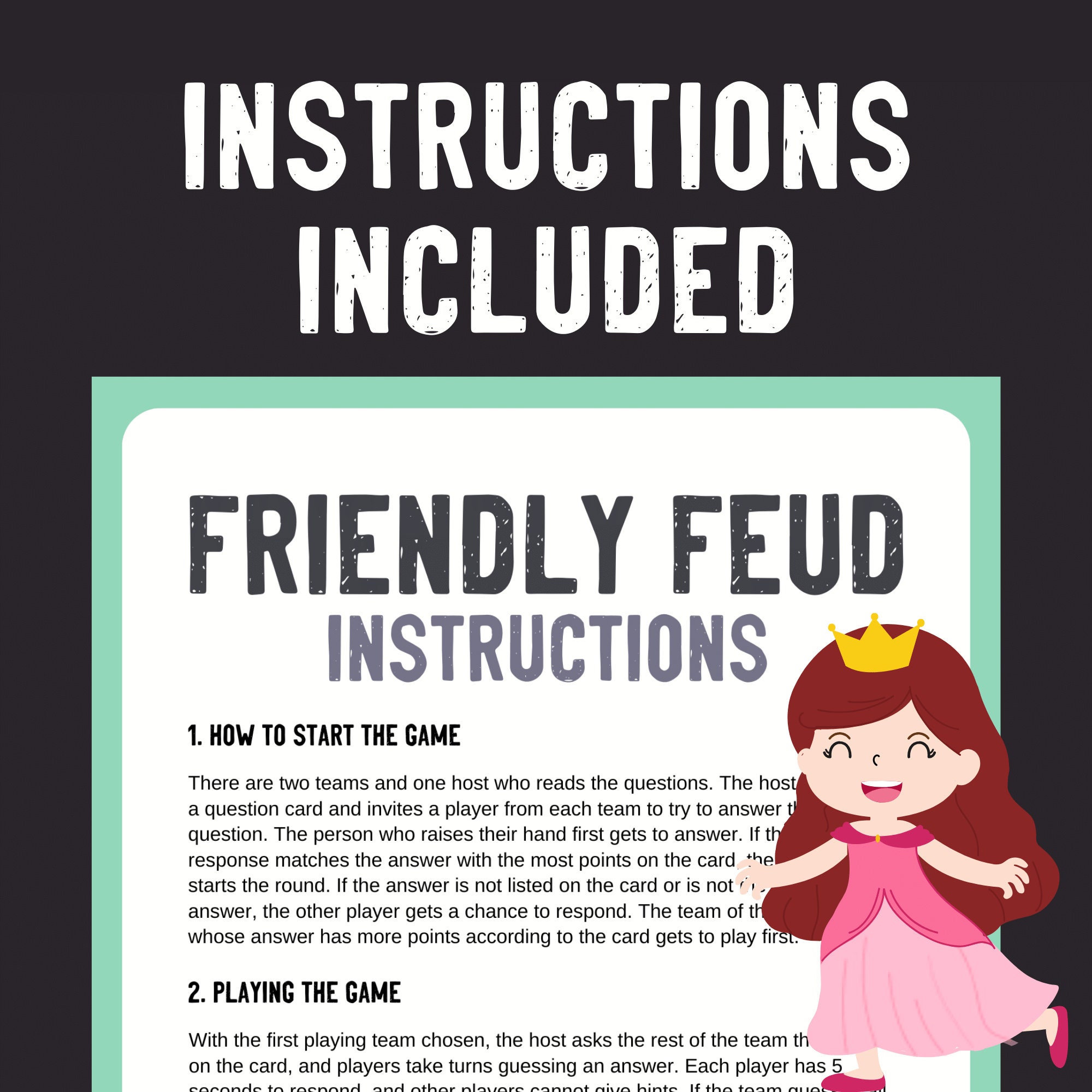 Kid Edition Family Feud Game | Printable Kid-friendly Feud Game ...