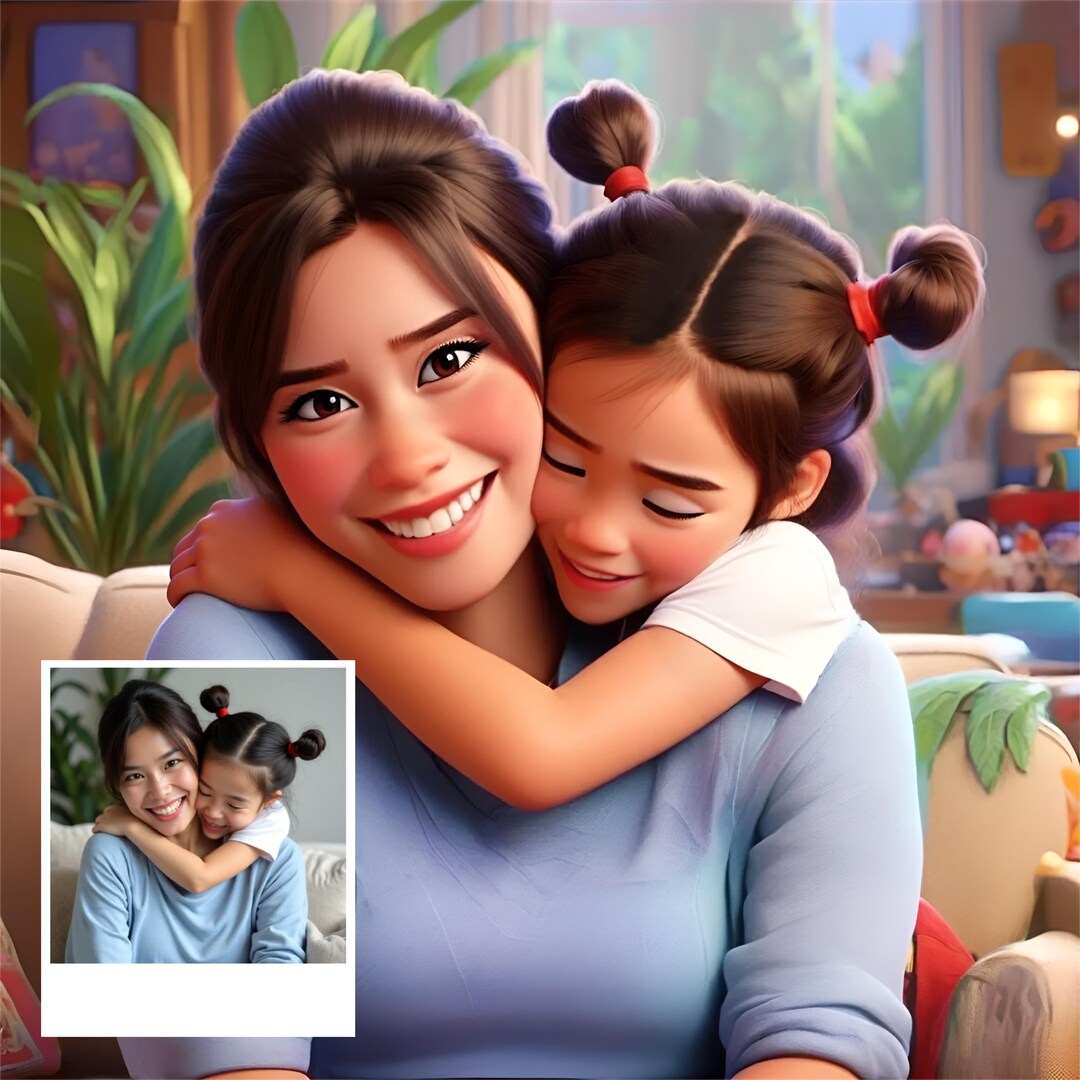 Custom Portrait Cartoon Portrait From Photo Personalized Family Cartoon ...