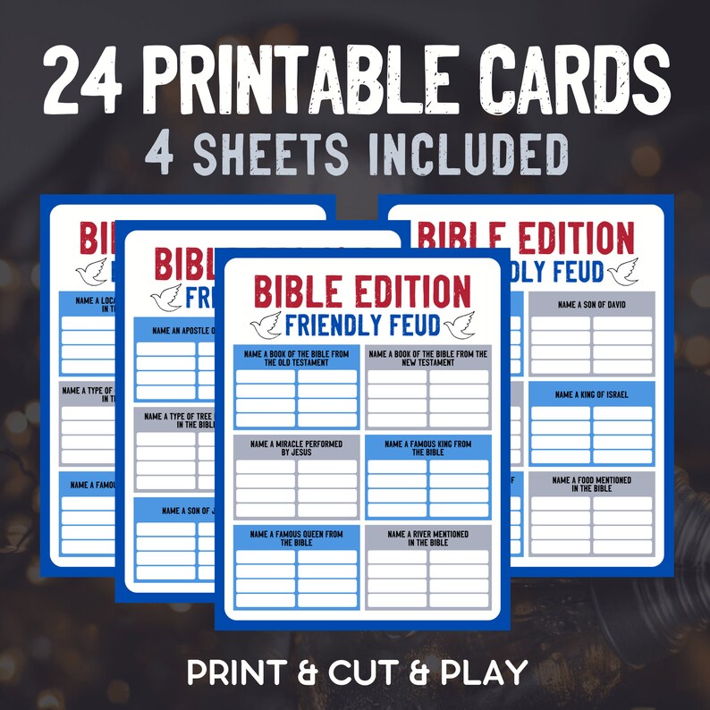Bible Family Feud Game | Church Party Games | Bible Party Games ...