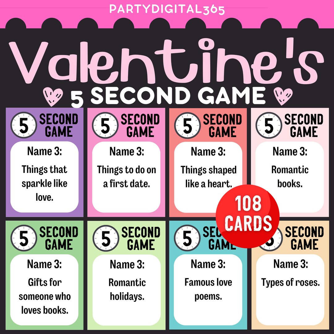Valentines 5 Second Game | Fun Galentines Day Games | Funny Valentines ...
