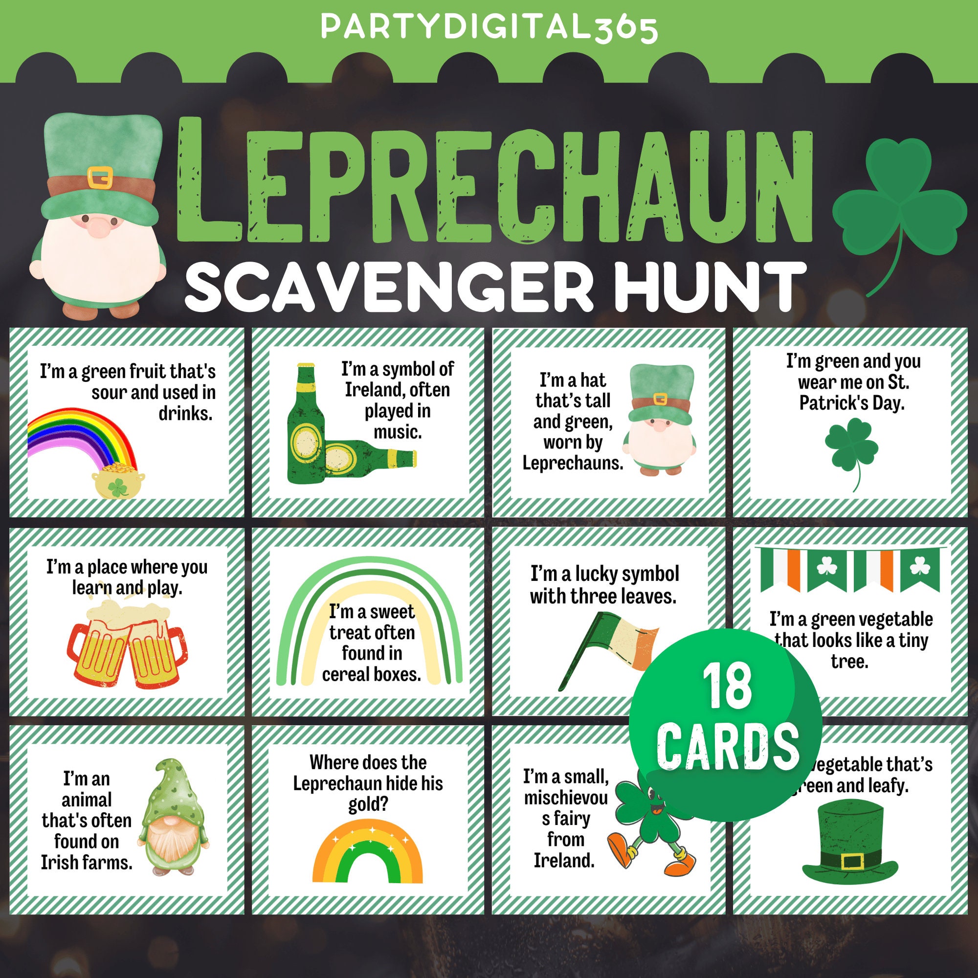 Leprechaun Scavenger Hunt Printable | Leprechaun Treasure Hunt Clues ...