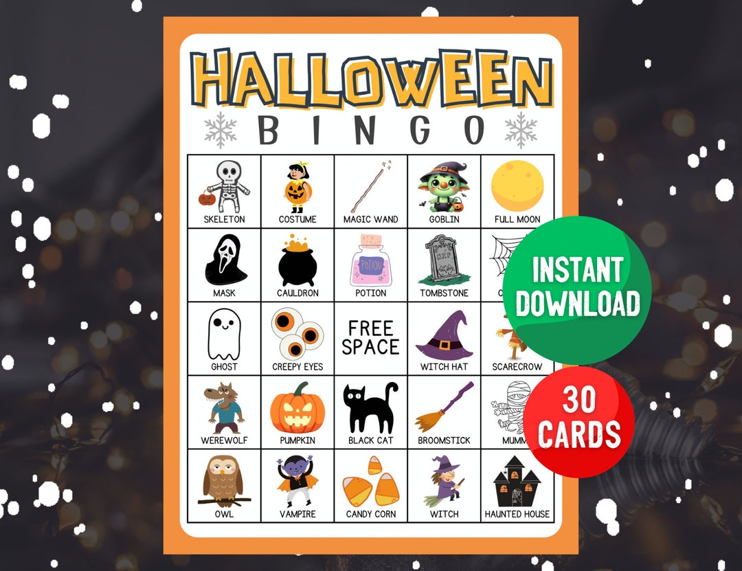 Halloween Bingo | Family Friendly Kids Halloween Bingo Game | Cute ...