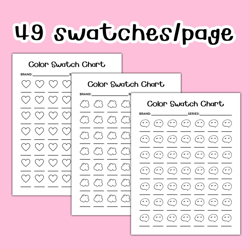 Testing Color Swatch Page | Printable Swatch Marker | Swatch Template ...