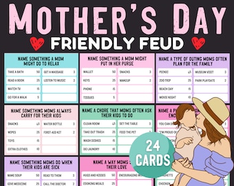 Mom-edition Friendly Feud Game Mother's Day Family Feud Style Game ...