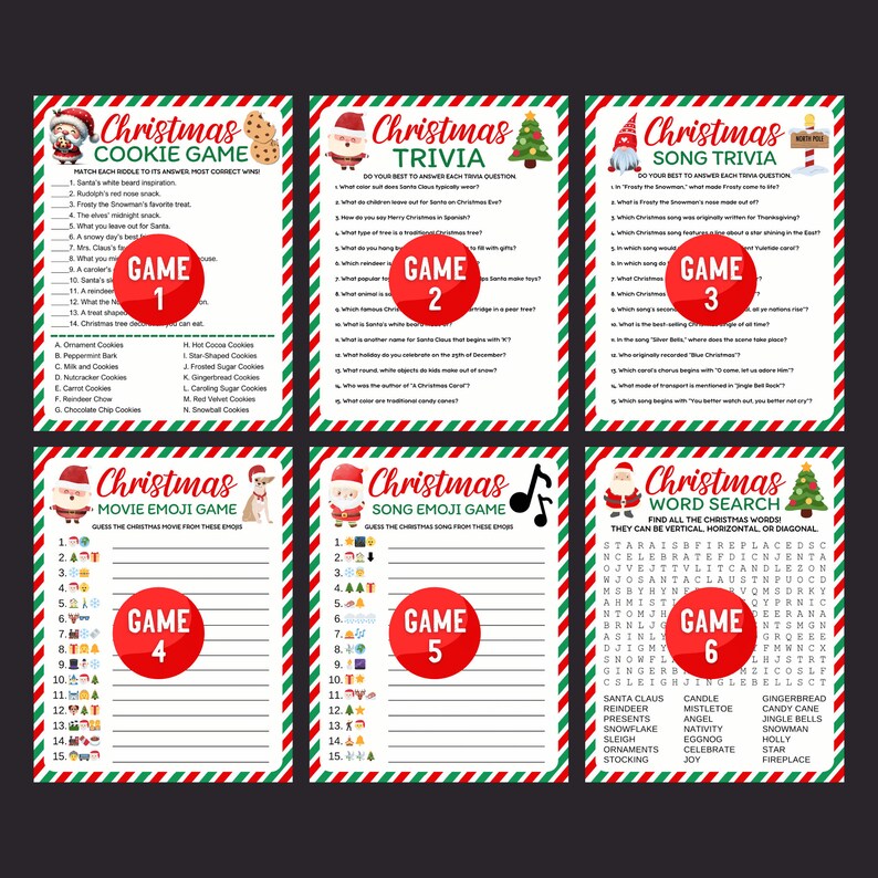 Christmas Game Bundle | Christmas Family Friendly Games | Christmas ...