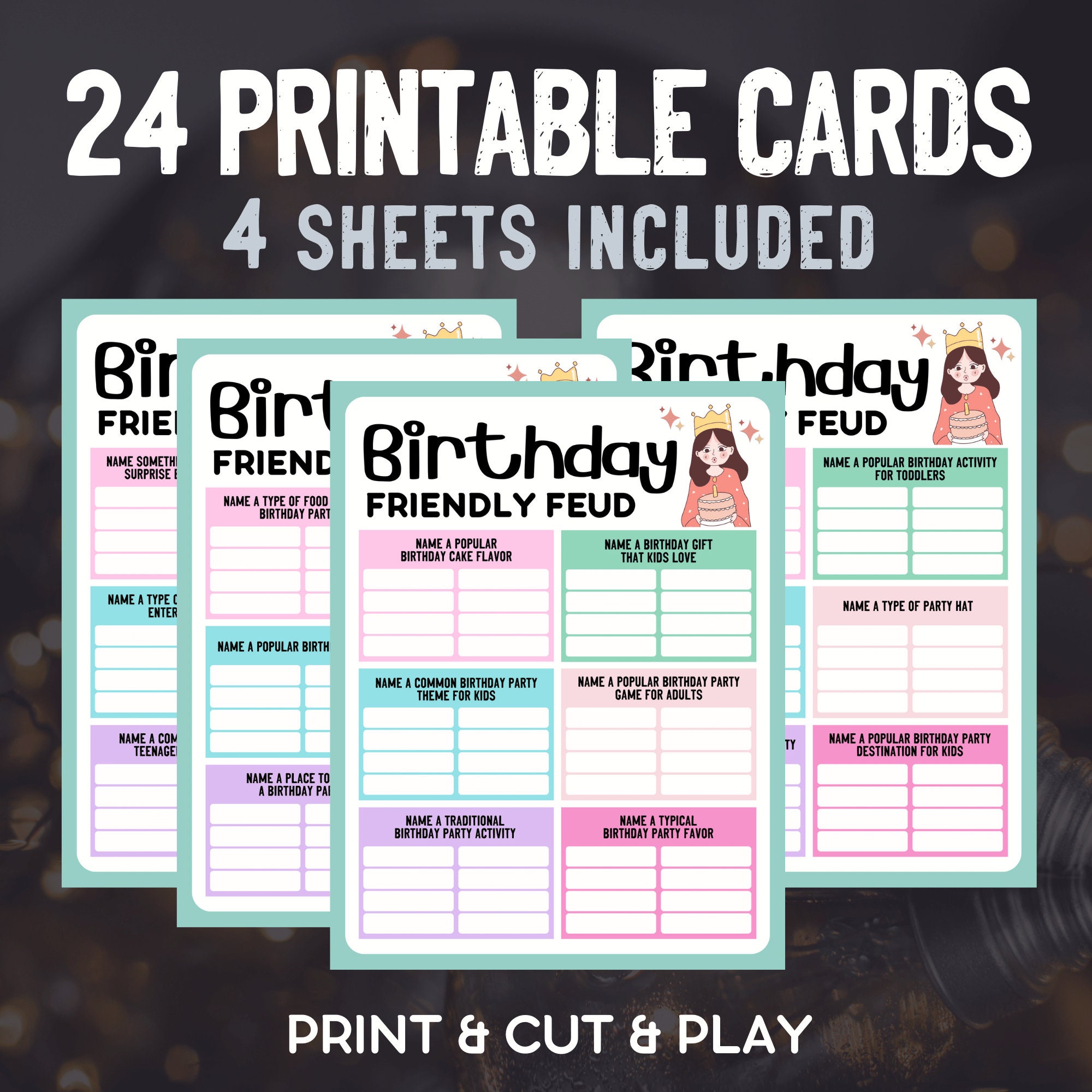 Birthday Friendly Feud Game | Family Feud Game Night | Fun Birthday ...