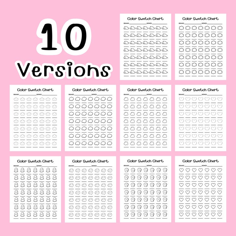 Testing Color Swatch Page | Printable Swatch Marker | Swatch Template ...