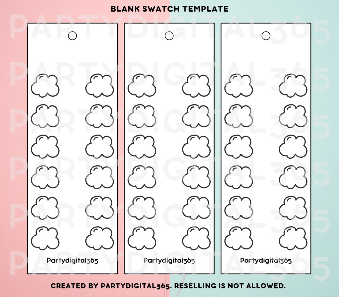 DIY Color Palette Swatch Template: Printable Marker Swatch (PDF) - Etsy
