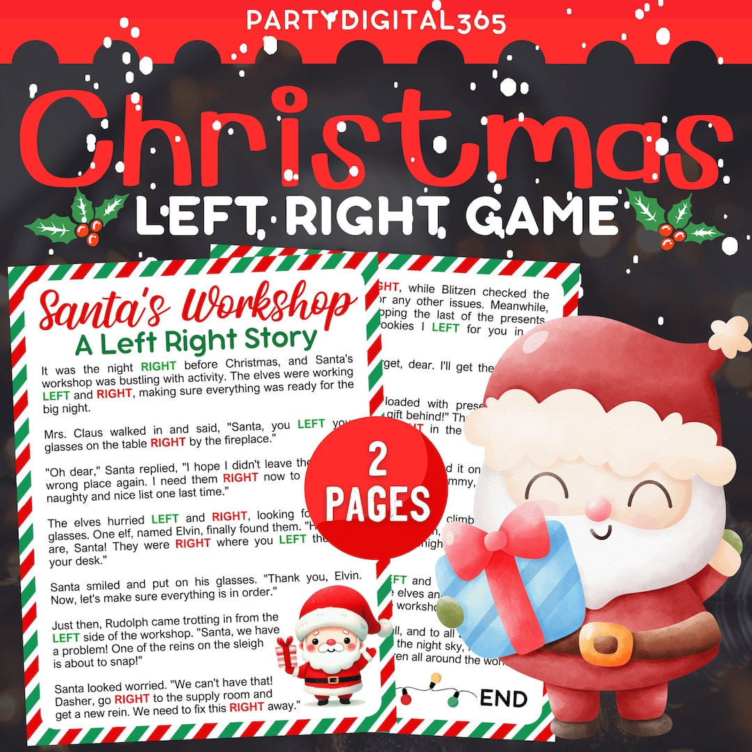 Left Right Christmas Game | Christmas Left Right Story | Gift Exchange ...