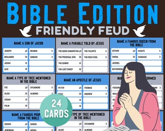 Printable Bible Feud Game | Bible Family Feud Game Show | Church Family ...