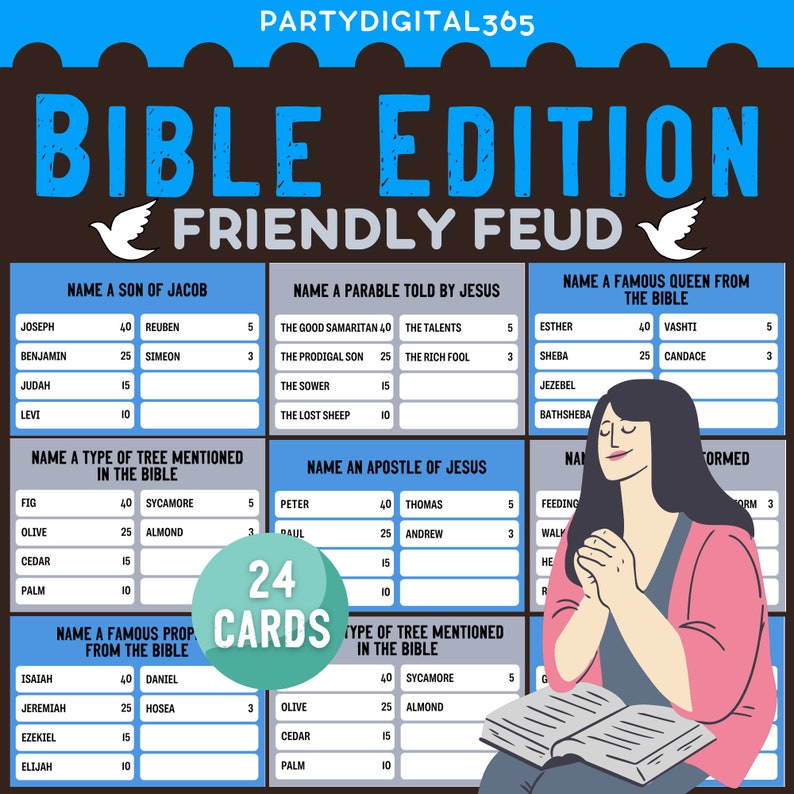 Bible Family Feud Game | Church Party Games | Bible Party Games ...