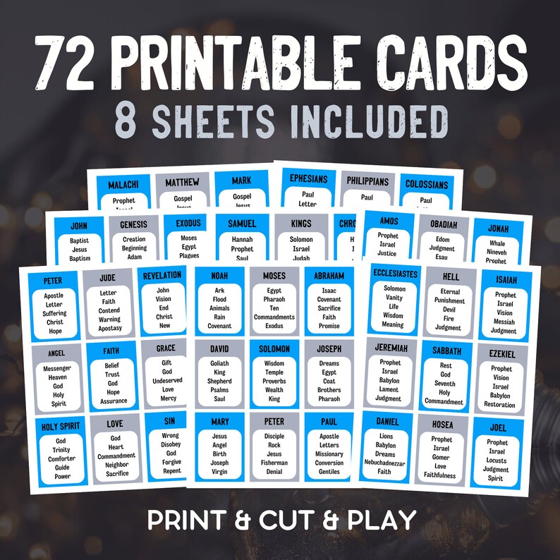 Bible Forbidden Word Game | Printable Bible Party Games | Christian ...