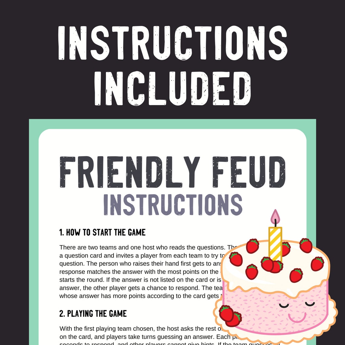 Birthday Friendly Feud Game | Family Feud Game Night | Fun Birthday ...