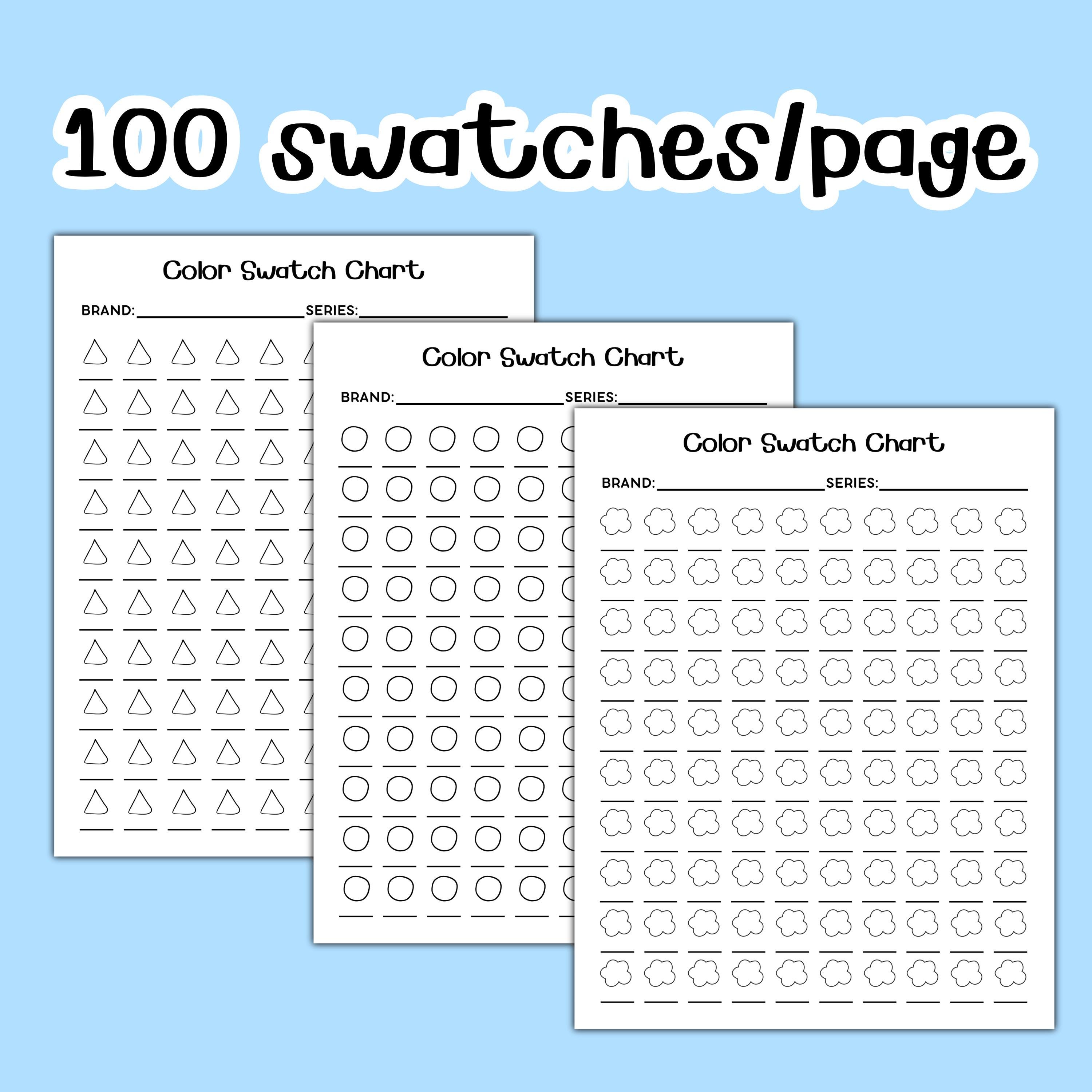Color Swatch Chart | Testing Color Swatch Page | Color Swatch Test ...