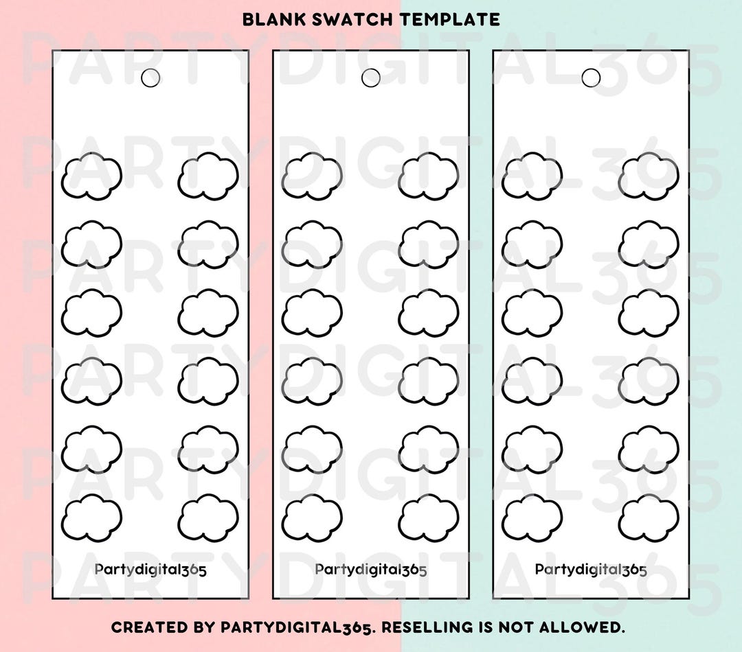 DIY Color Palette Swatch Template: Printable Blank Chart (PDF) - Etsy