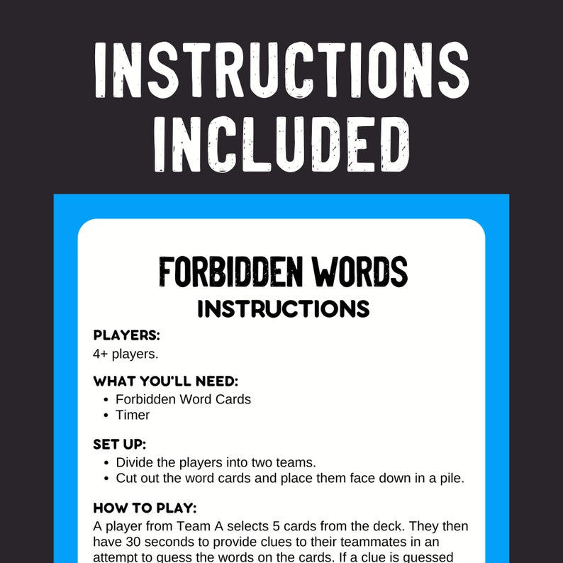 Bible Forbidden Word Game | Printable Bible Party Games | Christian ...