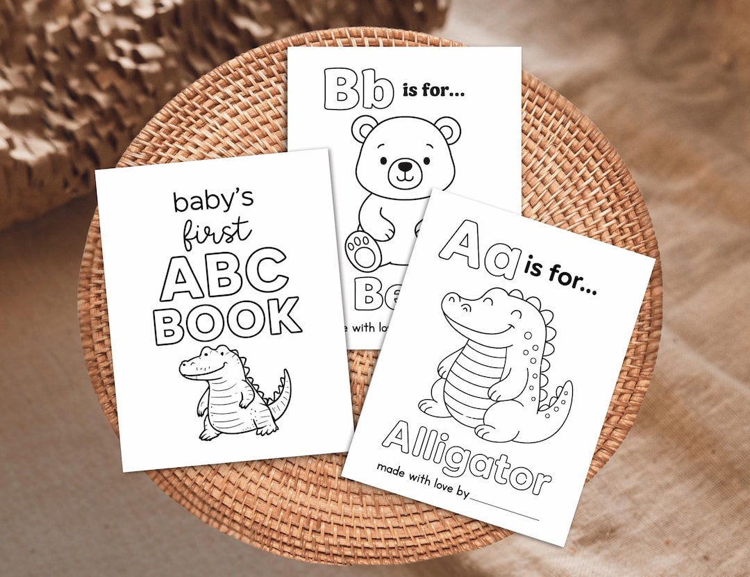 Baby’s First ABC Coloring Book | Baby Shower Coloring Book | ABC Book ...