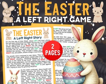 Printable Easter Left Right Game Easter Left Right Story Easter Pass ...