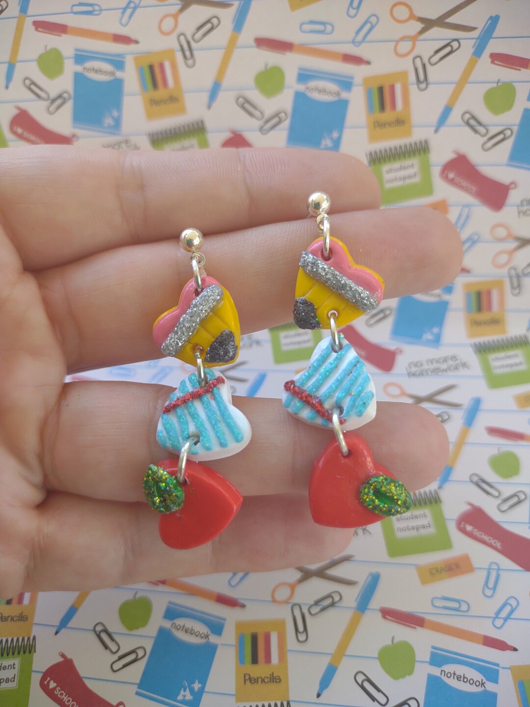Back to School Earrings, School Teacher Jewelry, Earrings for School ...
