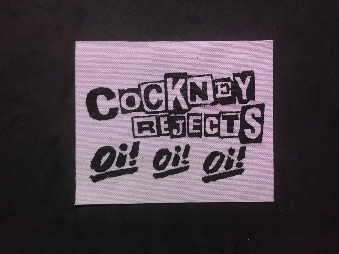 Cockney Rejects Handmade, Hand-painted Patch more Info in Description ...