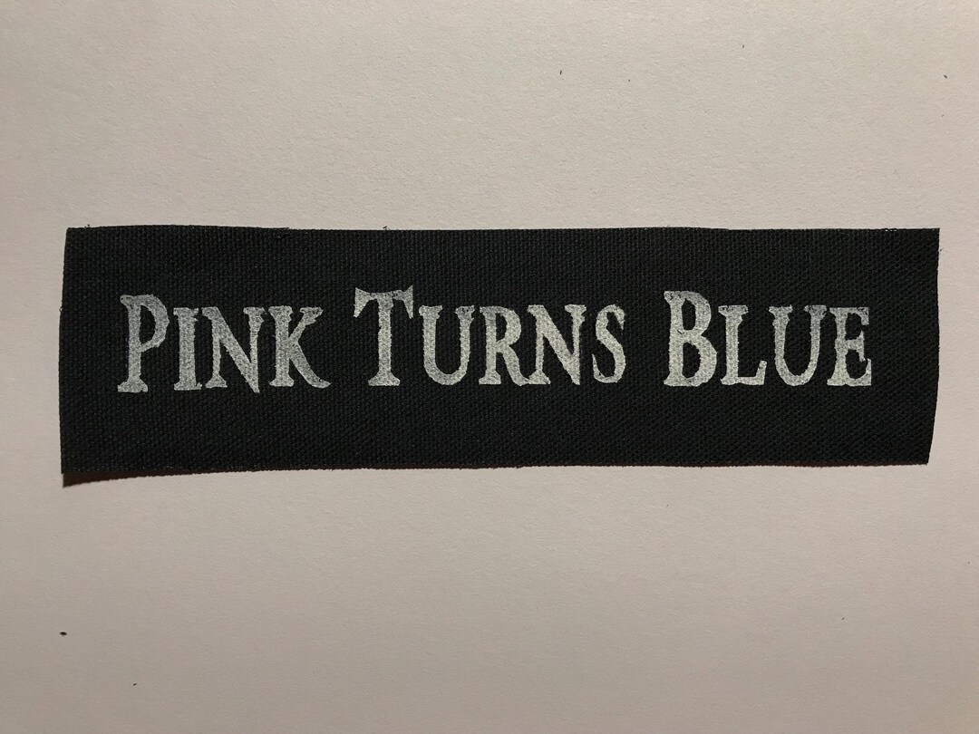 Pink Turns Blue Handmade, Hand-painted Patch (more Info in Description ...
