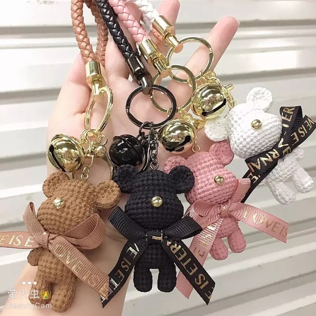 Cute Bear Keychain. Weaving Car Key Ring. - Etsy