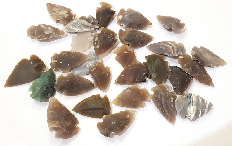 200 Multi Color Flint Arrowheads: Hand Carved Spear Points - Etsy Australia