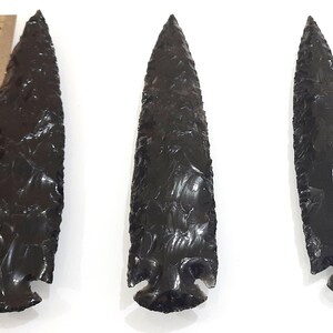 Agate & Obsidian Arrowhead Set: 6" Native American Style Flint Stone - Etsy