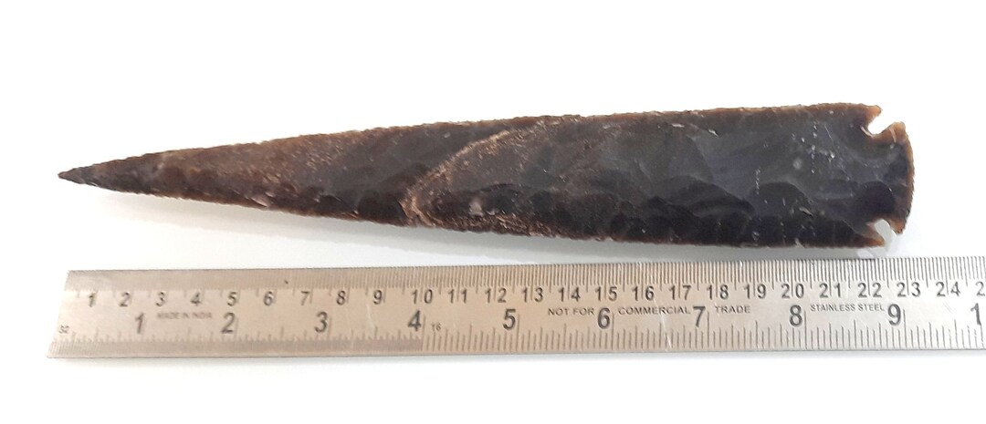Crafted Agate Flint Arrowhead: 9-inch Sharp Point - Etsy