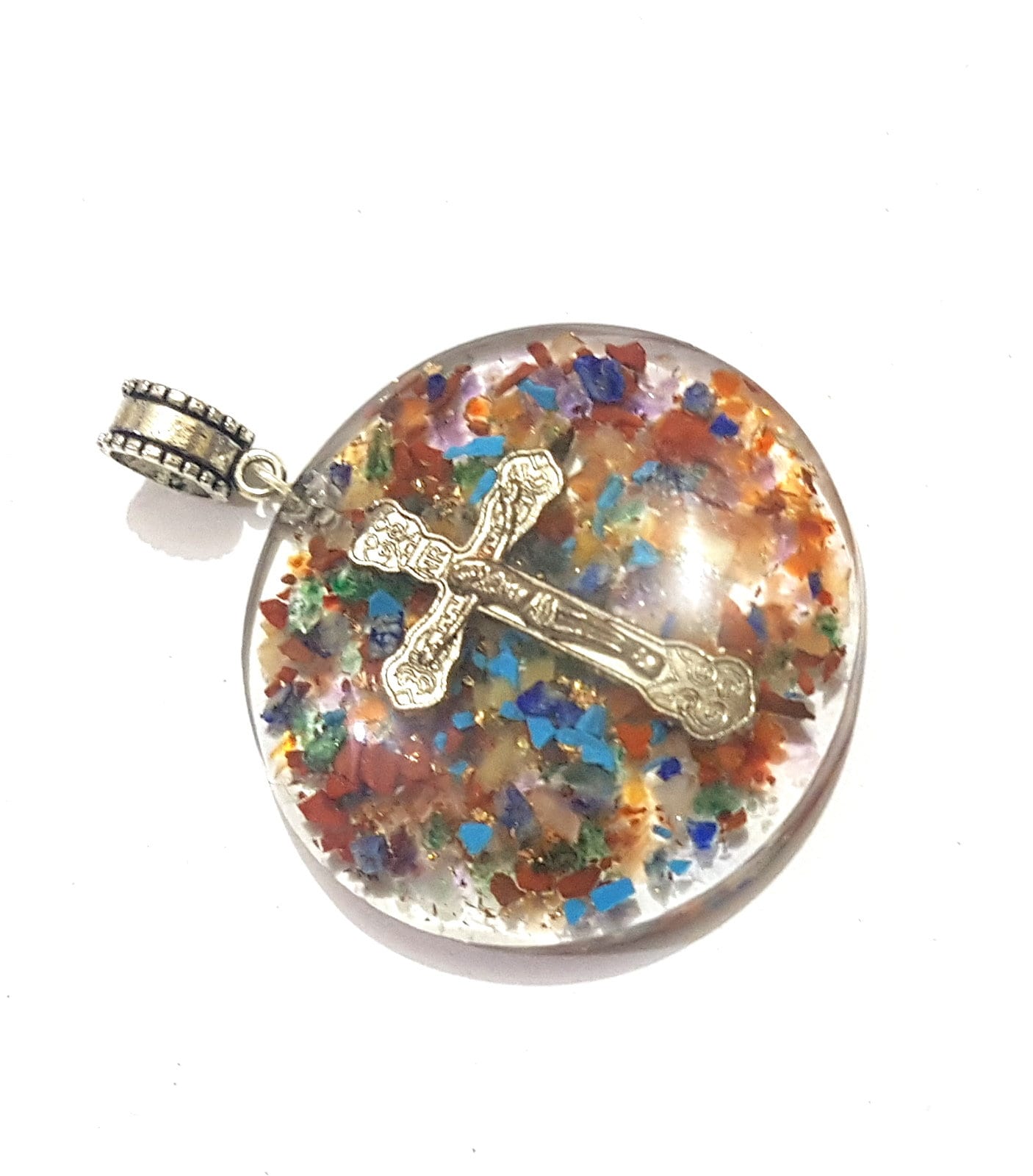 Jesus Christ Orgone 7 Chakra Pendant Real Stones and Jesus | Etsy