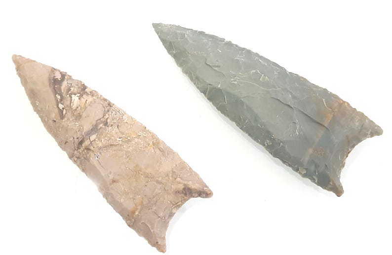 Agatized Flint Clovis Point Arrowhead: Native American Artifact, 4 ...