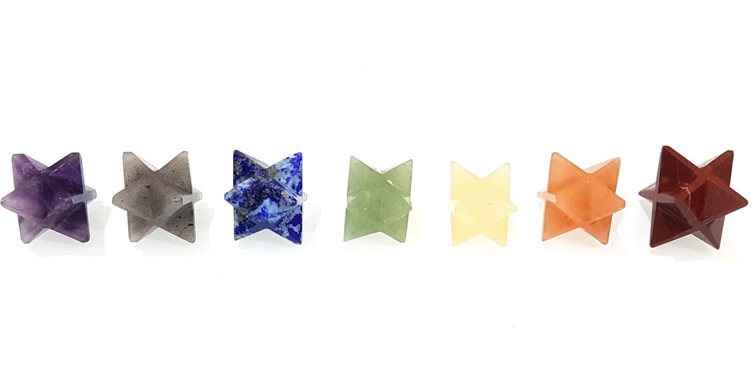 7 Chakra Unique Star Set All Natural Crystal Special Reiki - Etsy