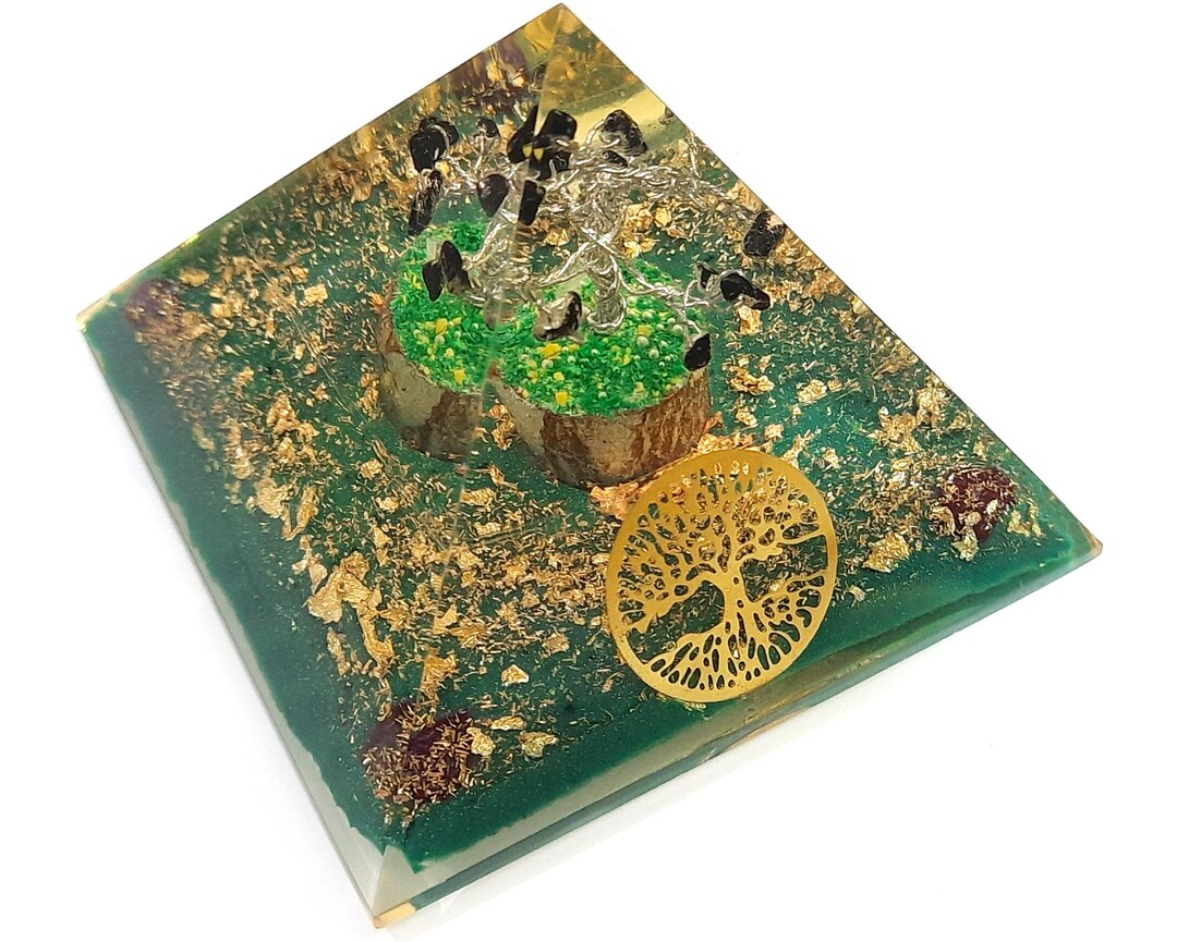 Tree of Life Symbol Obsidian Tree Inside Orgone Pyramid EMF and 5g ...