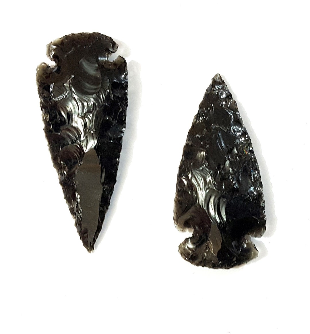 Black Obsidian Arrow Flint Stone, Arrow Head Narive Flint Stone, Spear ...