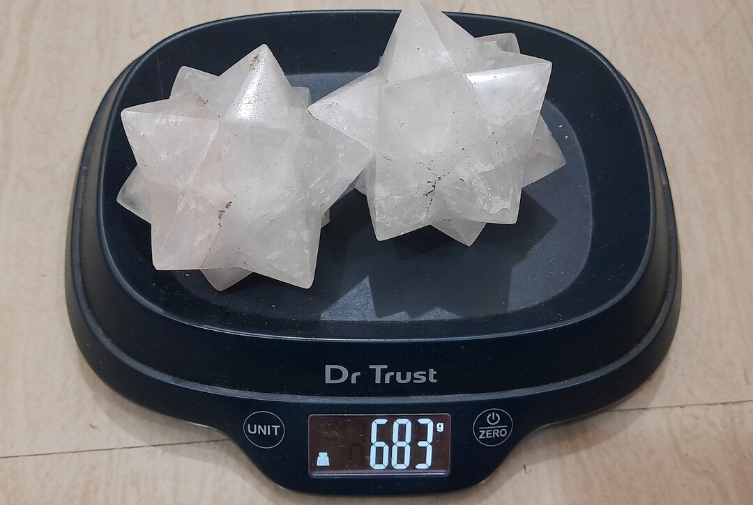 Beautiful 3d Star Stellated Natural Crystal Crafted Star Reiki Healing ...