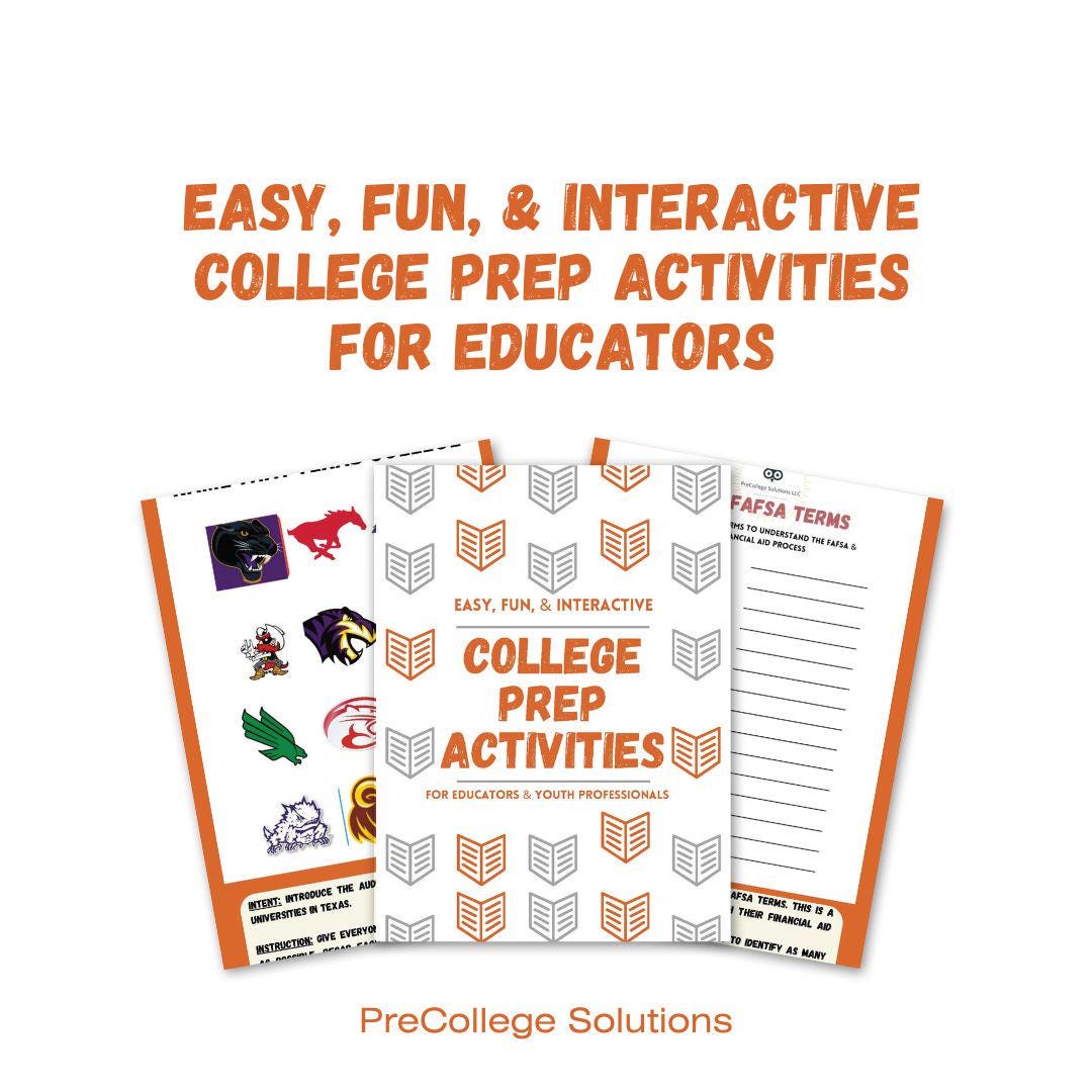 Easy, Fun, & Interactive College Prep Activities for Educators - Etsy